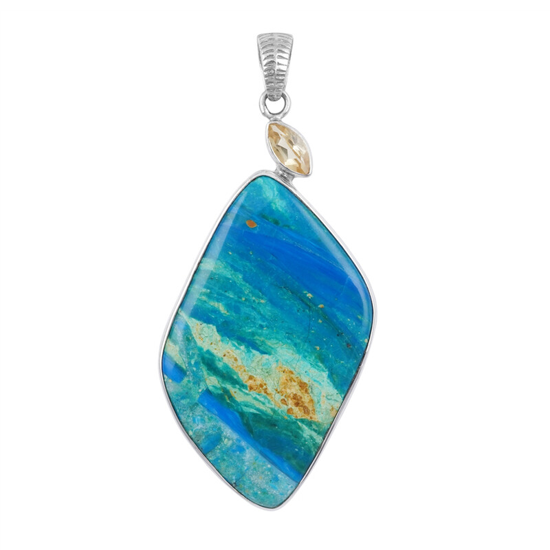 Ciondolo Barong in argento sterling con opale di Atacama