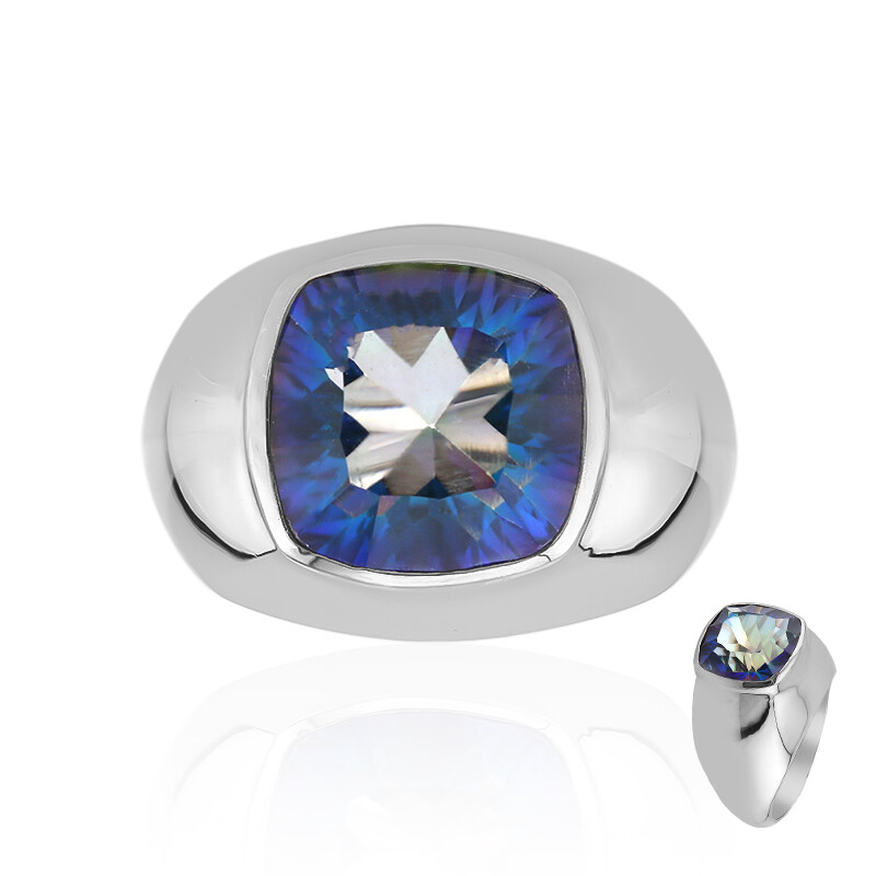 Anello in argento con Quarzo Mistico Blu-7726JP | Gioielli Juwelo